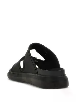 Alexander McQueen Logo-engraved Slides - Black