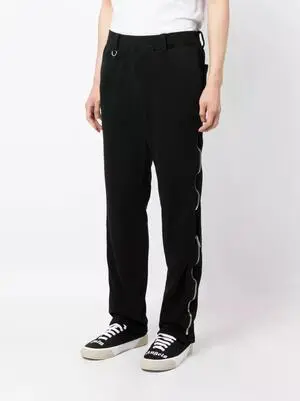 Undercover Straight-leg Trousers With Logo Patch