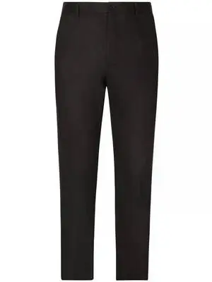 Dolce & Gabbana Slim-cut Cotton Trousers - Blue