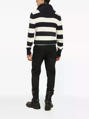 Dolce & Gabbana Slim-cut Cotton Trousers - Blue
