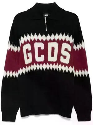 Gcds Logo-intarsia Sweater