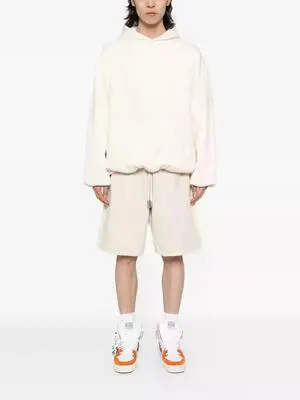 Off-White Diag-stripe Cotton Track Shorts - Neutrals