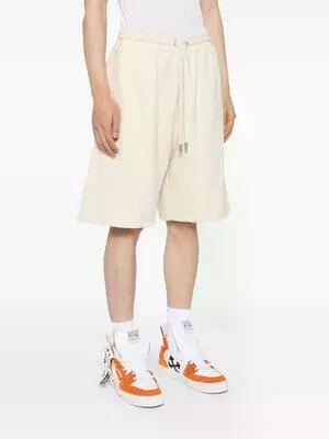 Off-White Diag-stripe Cotton Track Shorts - Neutrals