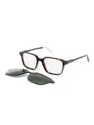SNOB Logo-engraved Square Frame Glasses
