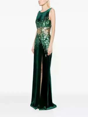SAIID KOBEISY Sequin Velvet Dress