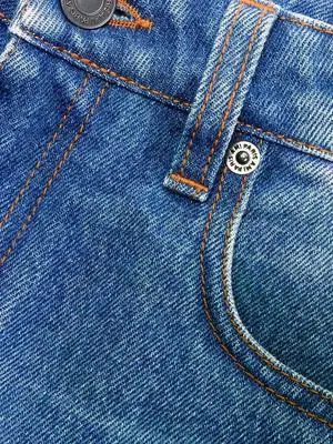 AMI Paris Frayed Denim Mini Shorts