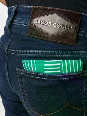 Jacob Cohen Logo Patch Mid-rise Jeans