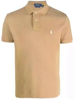 Polo Ralph Lauren Embroidered Short Sleeve Polo - Neutrals