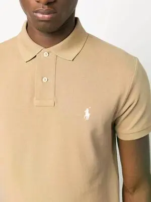 Polo Ralph Lauren Embroidered Short Sleeve Polo - Neutrals