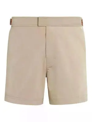 Zegna 232 Road Brand Mark Swim Shorts - Neutrals
