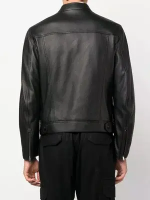 Brioni Zip-front Leather Jacket