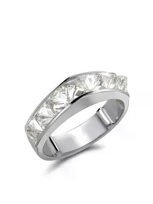 PRAGNELL 18kt White Gold Rockchic Peaked Diamond Ring - Silver