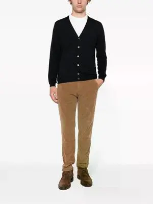 ZANONE Plunging V-neck Fine-knit Cardigan - Blue