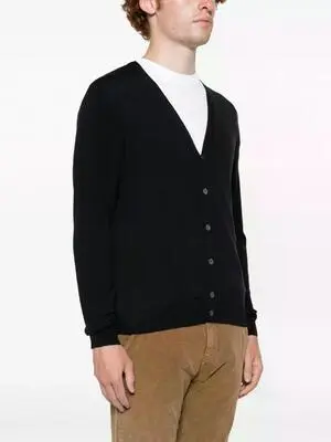 ZANONE Plunging V-neck Fine-knit Cardigan - Blue
