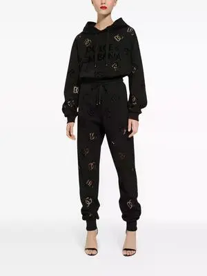 Dolce & Gabbana Logo Perforated Cotton-blend Hoodie