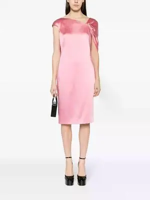 Givenchy Asymmetric Midi Dress - Pink