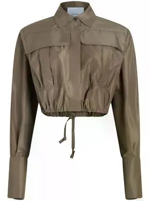 PATOU Cropped Faille Safari Shirt