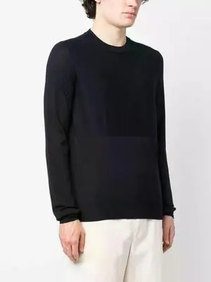JIL SANDER Crew Neck Virgin Wool Jumper - Blue
