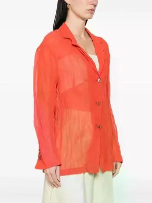 ALYSI Crinkled-effect Blazer