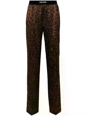 TOM FORD Leopard-print Silk Pyjama Bottoms