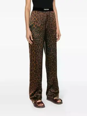 TOM FORD Leopard-print Silk Pyjama Bottoms