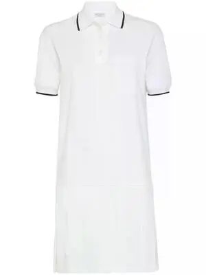Brunello Cucinelli Stripe-tipping Cotton Minidress