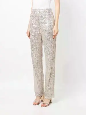 SAIID KOBEISY Sequin Embellished Straight-leg Trousers