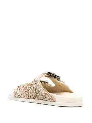 Casadei Double-buckle Flat Sandals