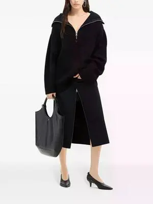 COURREGES Ribbed Wool Hooded Sweater