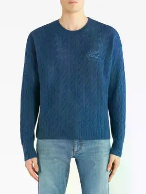 Etro Cable-knit Cashmere Jumper - Blue