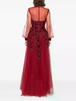 SAIID KOBEISY Embroidered Tulle Gown
