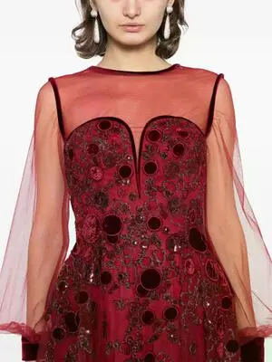 SAIID KOBEISY Embroidered Tulle Gown