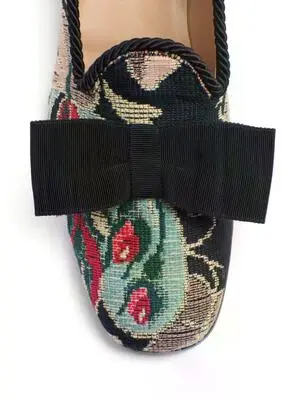 Valentino Garavani Jacquard Loafers With Bow Detail