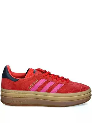 Adidas Gazelle Bold Suede Platform Sneakers - Red