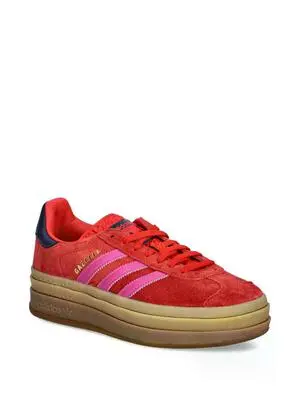 Adidas Gazelle Bold Suede Platform Sneakers - Red