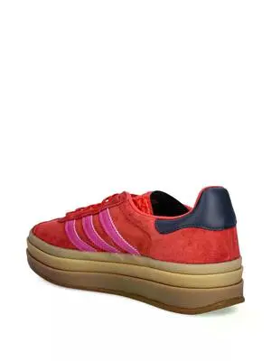 Adidas Gazelle Bold Suede Platform Sneakers - Red