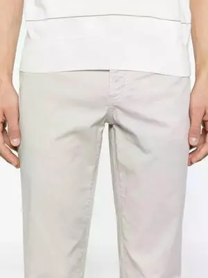 Brunello Cucinelli Logo-embroidered Trousers - Neutrals
