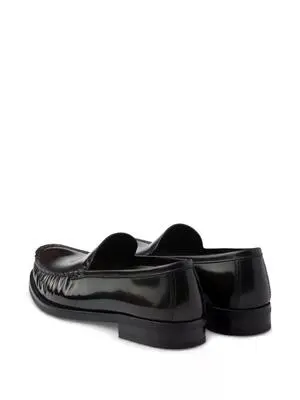 Prada Brushed Leather Loafers