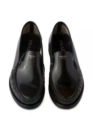Prada Brushed Leather Loafers