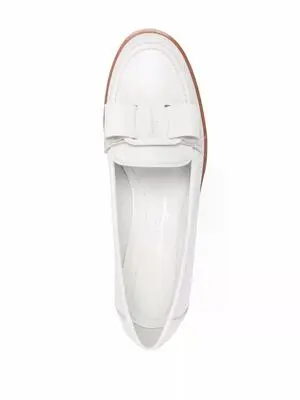 FERRAGAMO Viva Bow-embellished Loafers - White