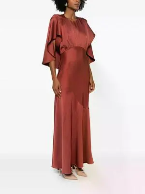 Zimmermann Cape-insert Round-neck Maxi Dress