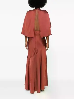 Zimmermann Cape-insert Round-neck Maxi Dress