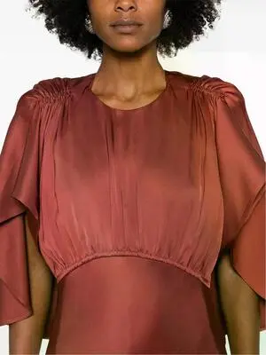 Zimmermann Cape-insert Round-neck Maxi Dress