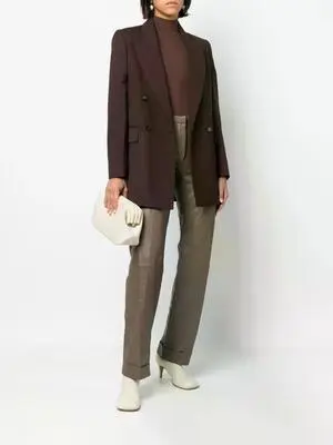 Federica Tosi Flared Leather Trousers