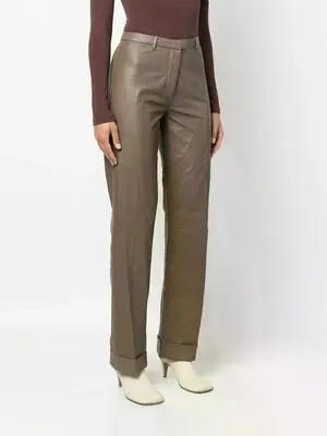 Federica Tosi Flared Leather Trousers