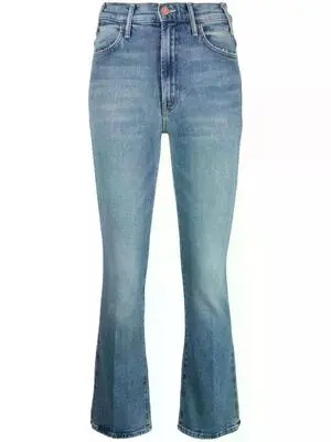 MOTHER Cropped High-rise Flare Jeans