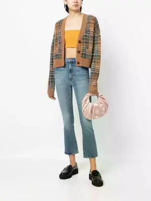 MOTHER Cropped High-rise Flare Jeans