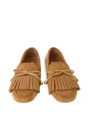 JIMMY CHOO Manon F Tassel Detail Loafers - Neutrals
