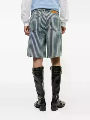 GANNI Striped Shorts - Blue
