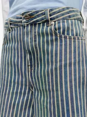 GANNI Striped Shorts - Blue